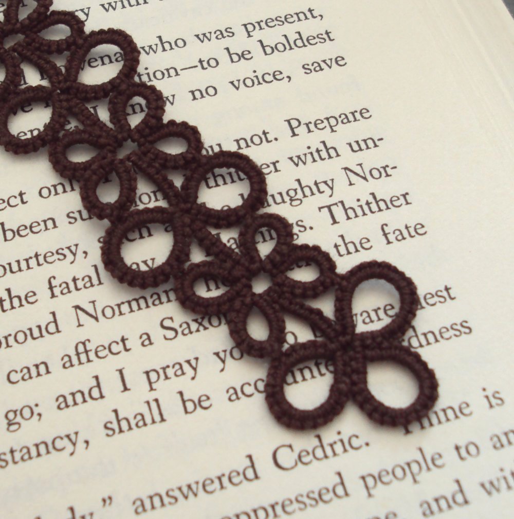 Brown Bookmark In Tatting on Luulla
