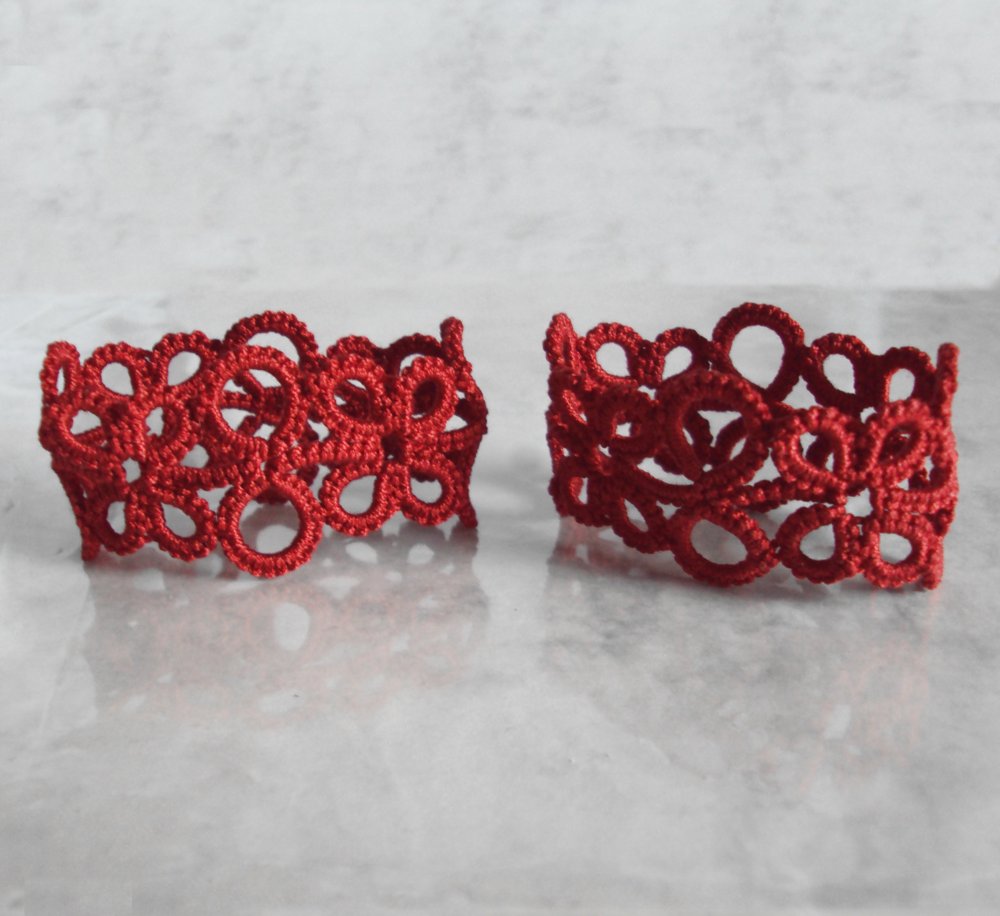 Set Of Two Red Napkin Rings on Luulla