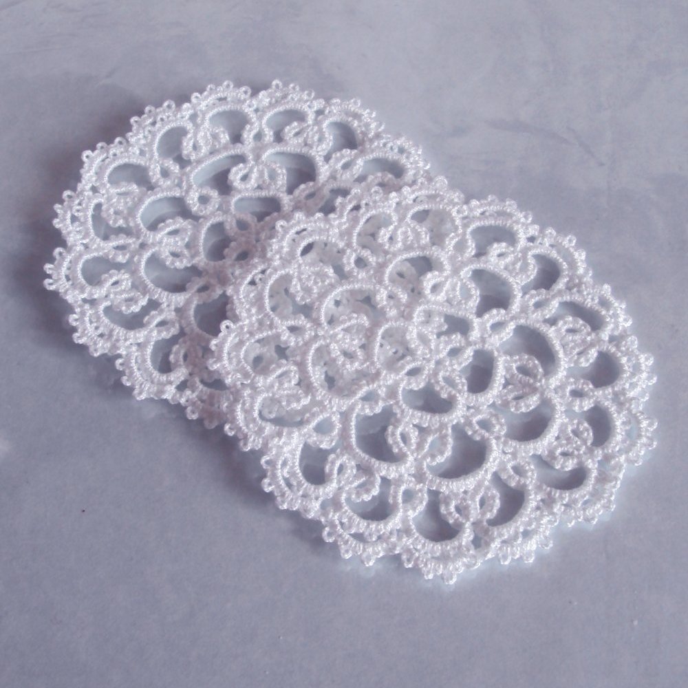 White Lace Wedding Coasters (set Of Two) on Luulla