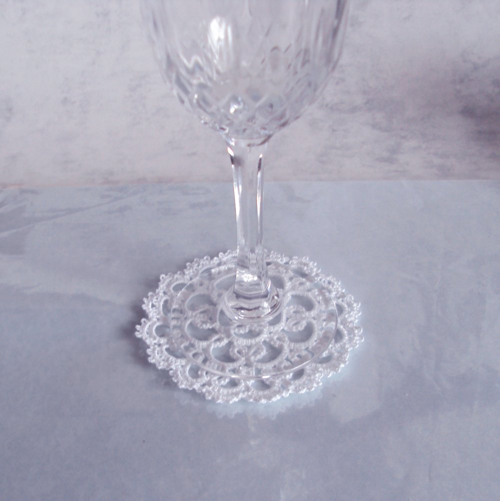 White Lace Wedding Coasters (set Of Two) on Luulla